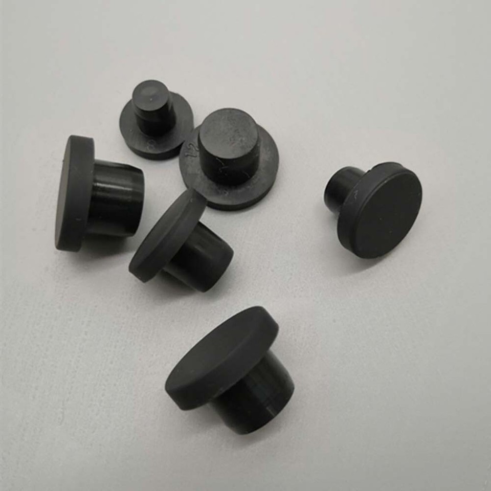 Solid Silicone Rubber Black T-shaped Sealing Hole Plugs 3mm-15mm Dust ...