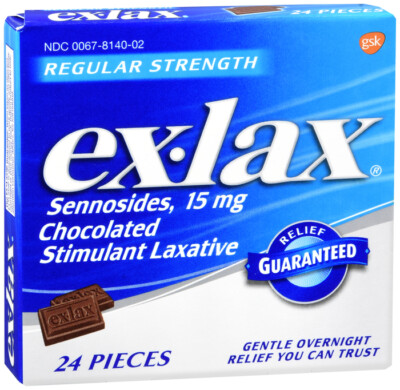 EX-LAX CHOCOLATE 24CT sennosides ORAL TAB CHEW 15 MG | eBay UK
