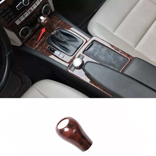 2004-14 Gear Shift Knob Cover For Benz C-Class Agate Wood Grain Central ...