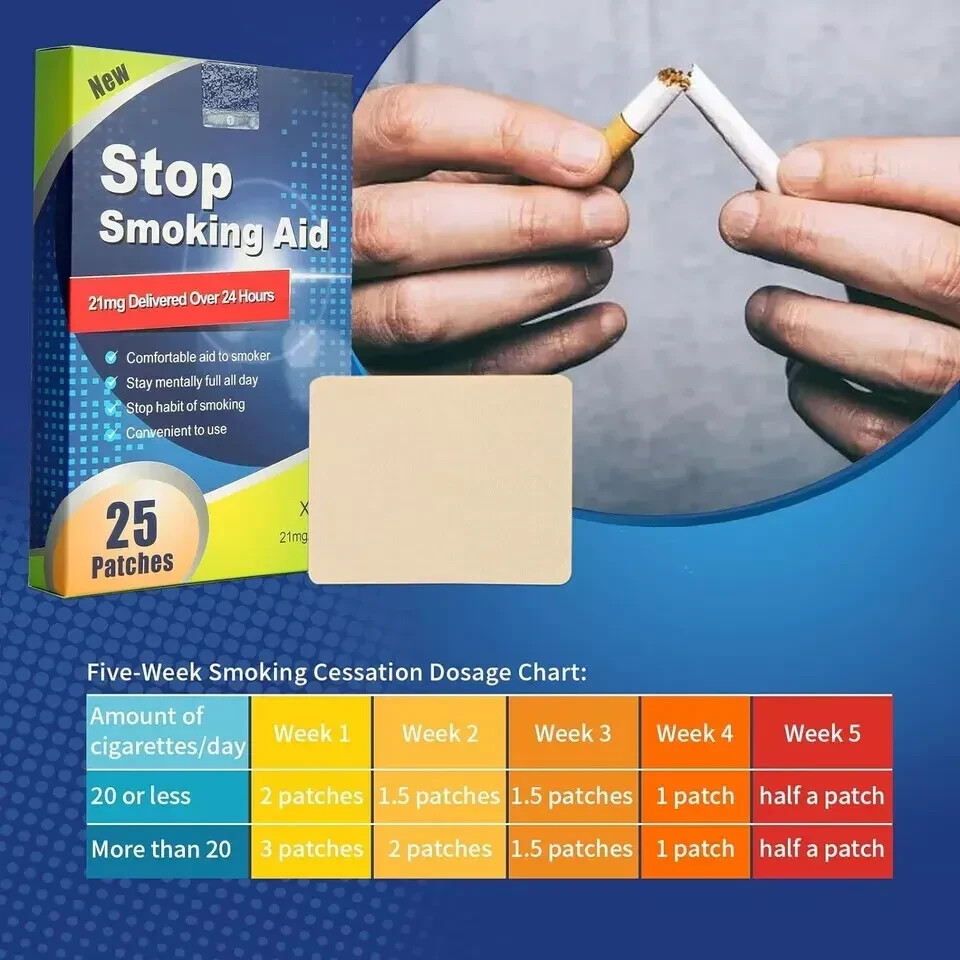 Smoking Aid Stop Smoking Patches, Step 1, Step 2, Step 3 Nicotine ...