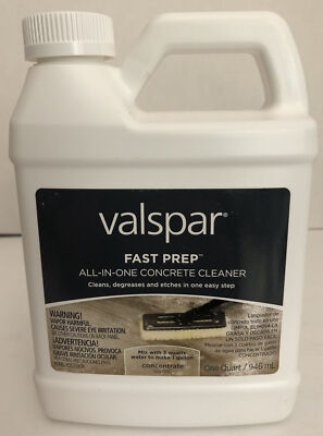 Valspar 82095C Fast Prep All-In-One Concrete Cleaner,1 Quart-NEW-RARE ...