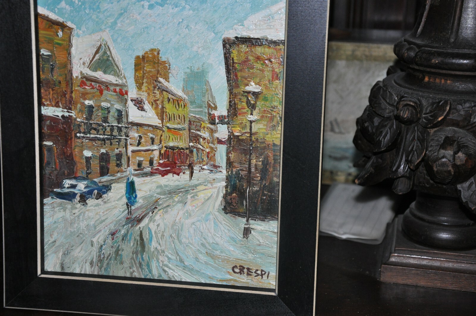 Great old American Painting by listed American Artist David Crespi, | eBay