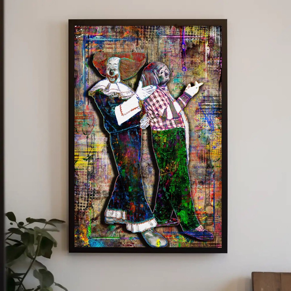 BOZO THE CLOWN 16x20in Poster, Bozo & Cookie The Clown WGN Art Free ...