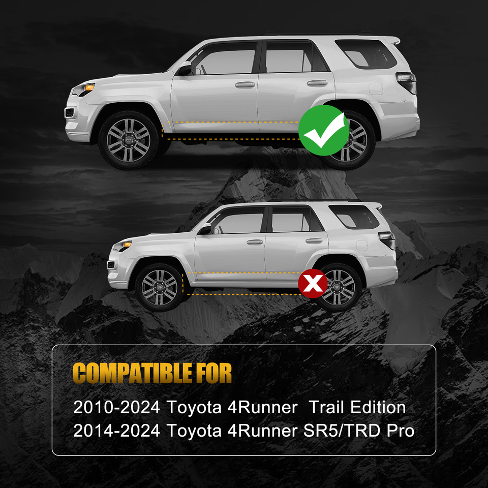 For Toyota 4Runner 2010-2024 Trail Edition&14-24 SR5/TRD Pro Side Step ...
