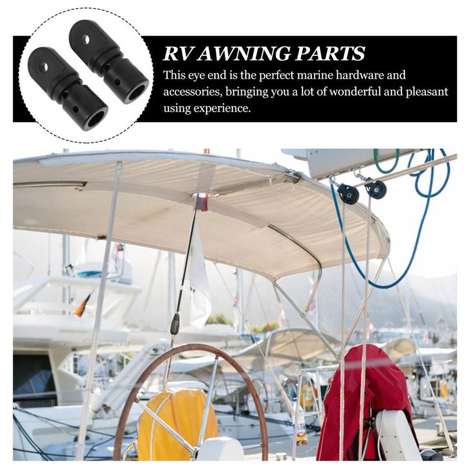 2Pcs Cap Part Canopy Eye End Cap Boat Fitting Eye End For Marine Boat ...