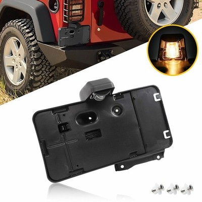Rear License Plate Tag Bracket &Light For Jeep Wrangler Jk 2007 To 2017 ...