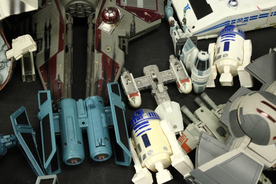 Lrg STAR WARS Mixed ACTION FIGURE & SPACE SHIP Bundle Inc. DISNEY 4.3kg ...