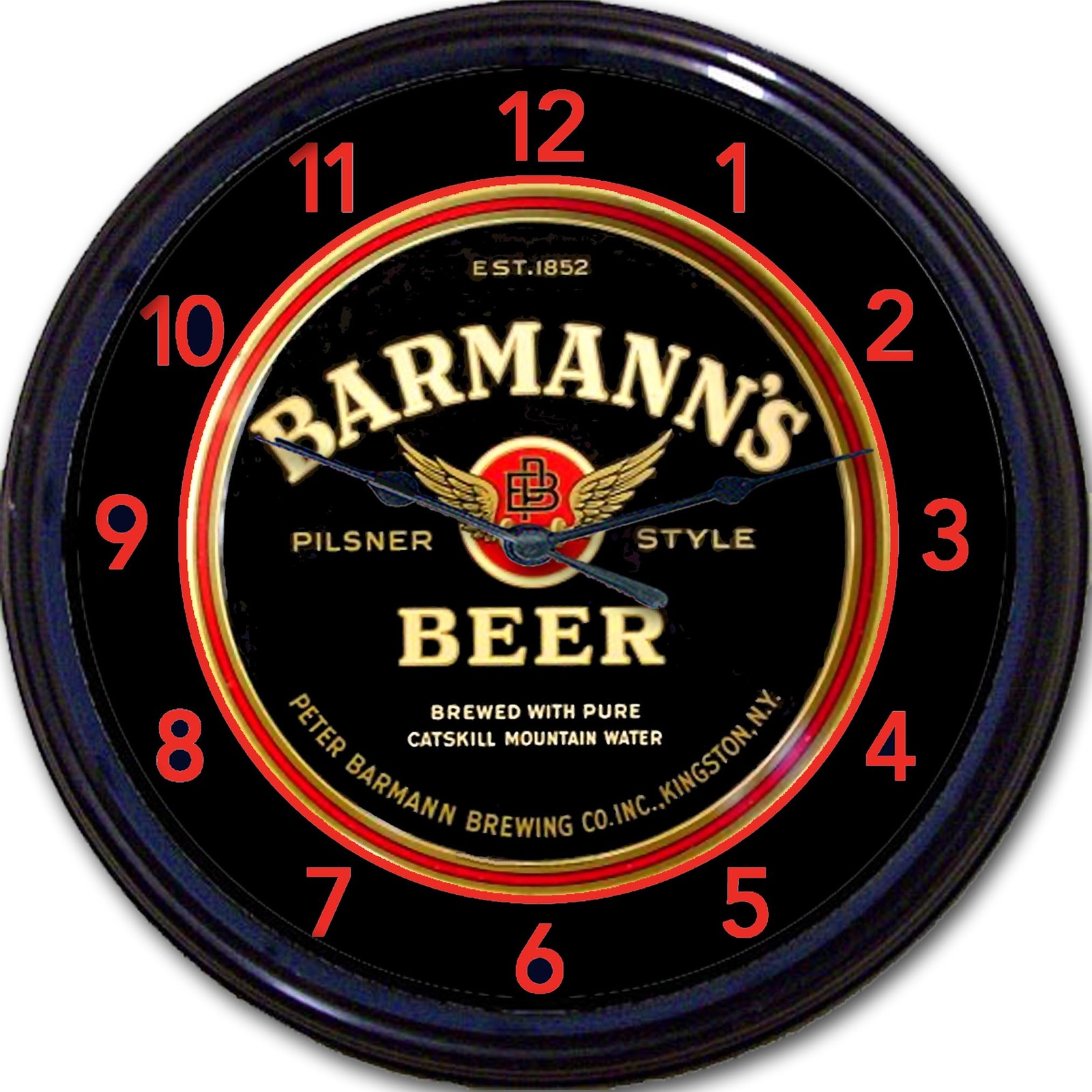 Barmann's Brewing Co Kingston NY Beer Tray Wall Clock Ale Lager Brew ...
