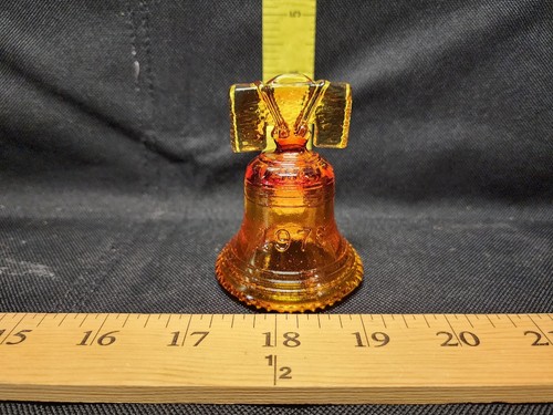 Vintage Amberina Glass Liberty Bell Paperwieght 1776-1976 Bicentennial ...