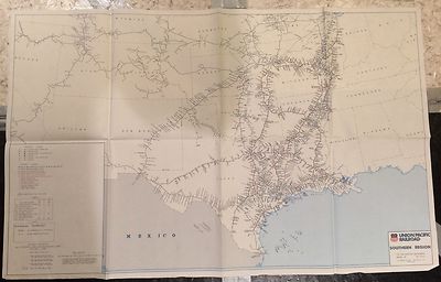 UNION PACIFIC RAILROAD UPRR SOUTHERN REGION MAP 1999 32" x 20" | eBay