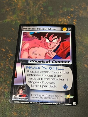 Straining Tripping Move - Dragon Ball Z DBZ CCG Score Card Nice! | eBay