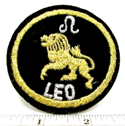 Vintage Leo Lion Jacket Patch Badge Zodiac Astrology Flocked 1970's ...