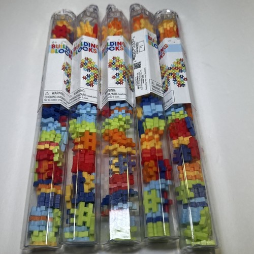 Set of 5- Ankyo Hashtag Building Blocks Tube 72ct Teaching Supplies ...