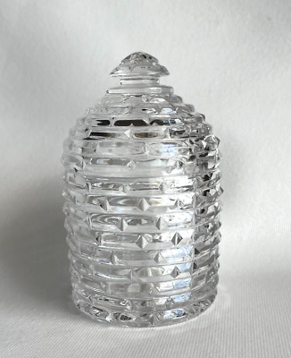 Clear Glass Crystal Beehive Shaped Honey Jar Container with Lid | eBay