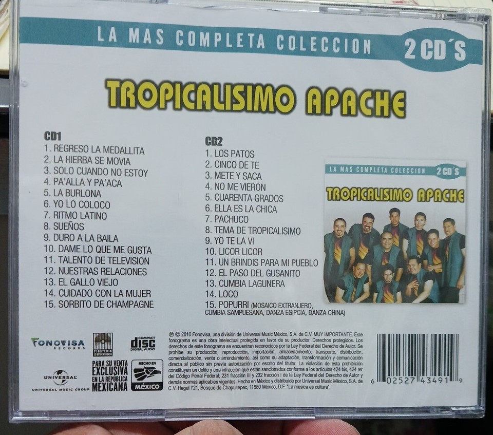 Tropicalisimo Apache - La Mas Completa Colecccios (2 CD's) [Brand New ...