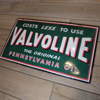 2019 Valvoline "The Original Pennsylvania Oil" Retro Metal Sign Open ...