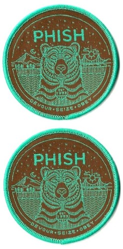 Phish Bear Coast Lot of 2 Patches Emblem Symbol Insignia Badge Woven 3 ...