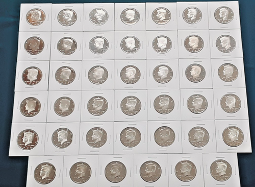 1968-2008 S Proof Kennedy Half Dollar 41 Coin Set Run 3 40% silver ...