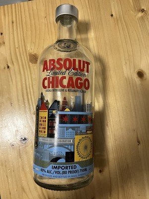 2013 Limited Edition Absolut Chicago Vodka ~ Empty Bottle~ | eBay