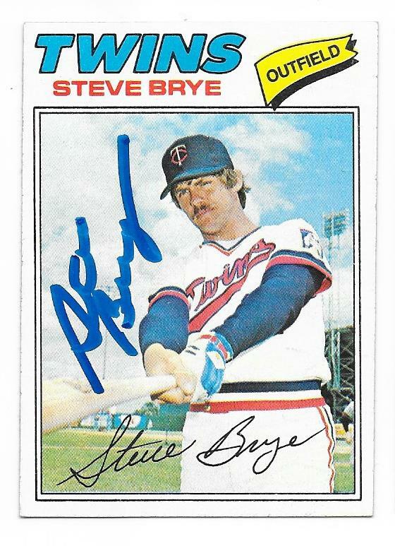 STEVE BRYE 1977 TOPPS AUTOGRAPHED SIGNED # 424 MINNESOTA TWINS | eBay