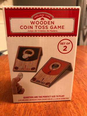 Wooden Coin Toss Game by Holiday Time Set of 2 | eBay