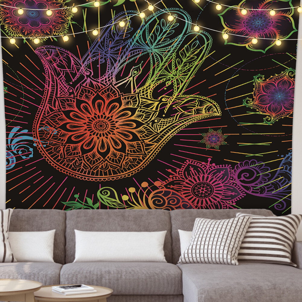 Abstract Datura Polyester Printing Tapestry Washable for Decoration ...