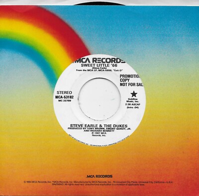 STEVE EARLE Sweet Little '66 rare promo 45 | eBay