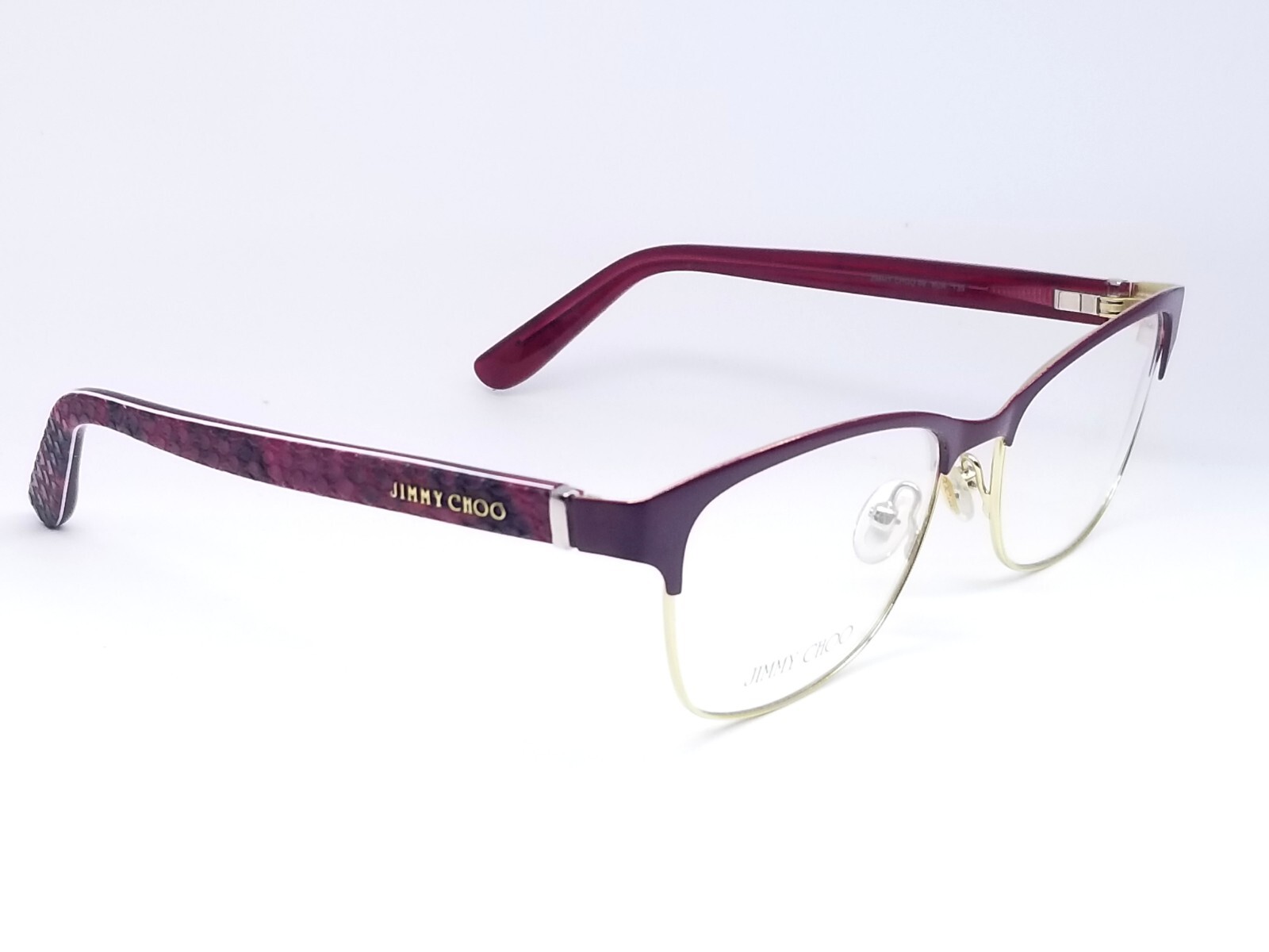 JIMMY CHOO Italy NOS 996UR Purple Snake/Gold Horn Rim Eyeglass Frame | eBay