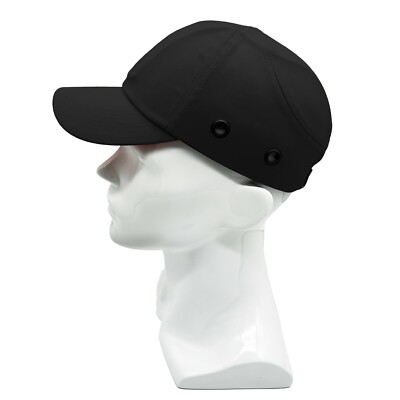 Black Baseball Bump Cap - Lightweight Safety Hard Hat Head Protection ...