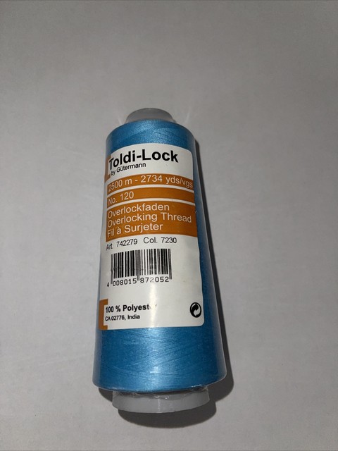 Toldi-Lock by Gutermann Overlocking Thread 2500m 2734 yds Color 3847 ...