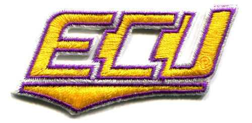 1989-98 EAST CAROLINA PIRATES NCAA COLLEGE VINTAGE 3" ECU TEXT LOGO ...