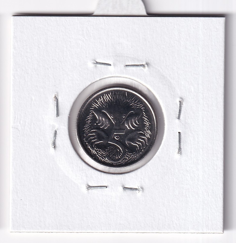 AUSTRALIAN: 2016 5 CENT CHANGEOVER 50th ANNIVERSARY UNC COIN IN 2X2 ...