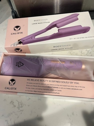 Calista Bodywaver Large Wave Styler Iron Purple Dual Voltage Double ...
