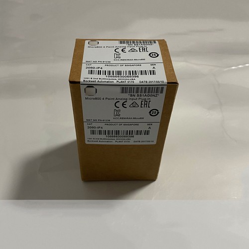 Allen Bradley 2080-IF4 Micro800 4 Point Analog Input Plug-In 2080-IF4 ...