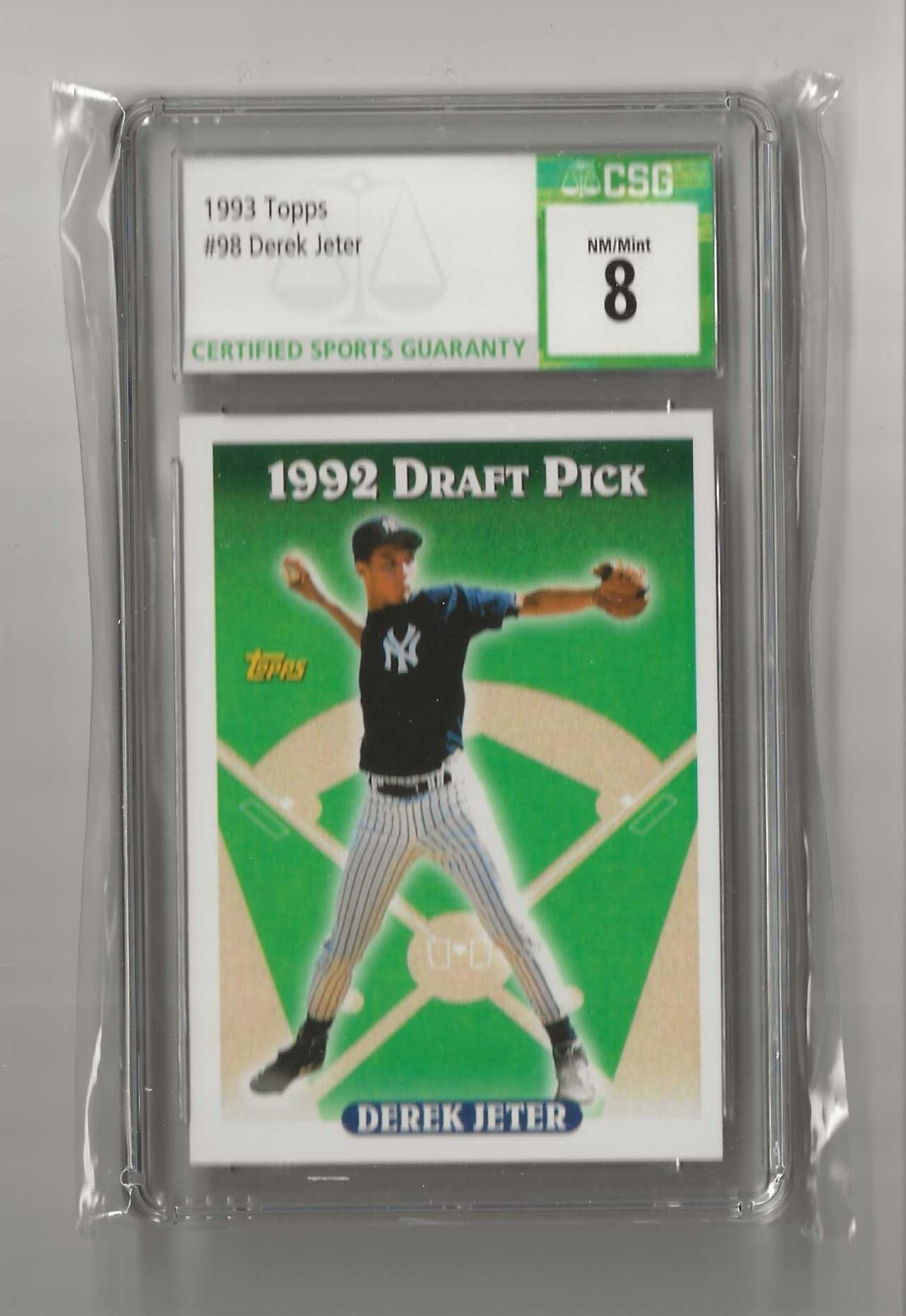 1993 TOPPS #98 DEREK JETER RC ROOKIE HOF CSG 8 NM-MT | eBay