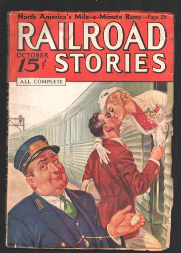 Railroad Stories 10/1976-Munse-Good Girl Art romance cover-"The Hobo's ...