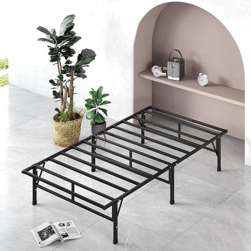 Bed Frames Compact Mattress Foundation Sturdy Steel Support Narrow Twin ...
