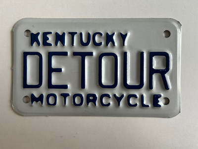 Vanity License Plate DETOUR Kentucky Motorcycle License Plate | eBay
