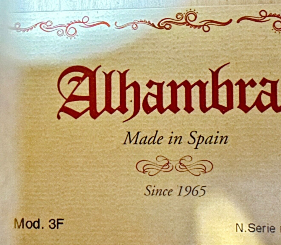 Alhambra® 3F 6-String Flamenco RH Acoustic Guitar w/ Tap Plate & Logo'd ...