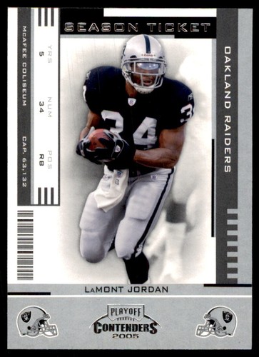 2005 PLAYOFF CONTENDERS LAMONT JORDAN OAKLAND RAIDERS #71 | eBay