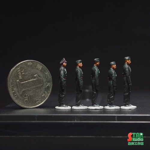 1/72 5Pcs/Set Alloy German Weitmann Tiger Tank S04 Vehicle Crew Soldier ...