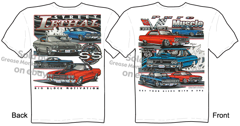 Chevy SS Chevelle Shirts SS El Camino T Shirt, Muscle Car Tee, Sz M L ...