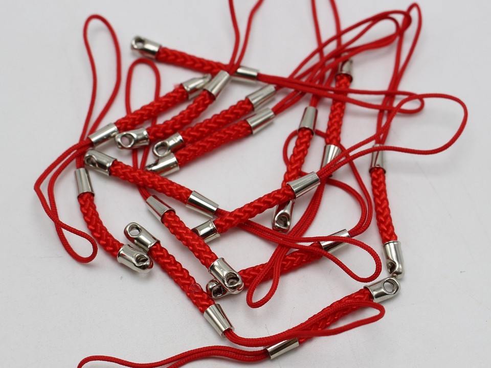 50 Red Braided Strap Lariat Lanyard Cords Mobile Cell Phone Dangle | eBay