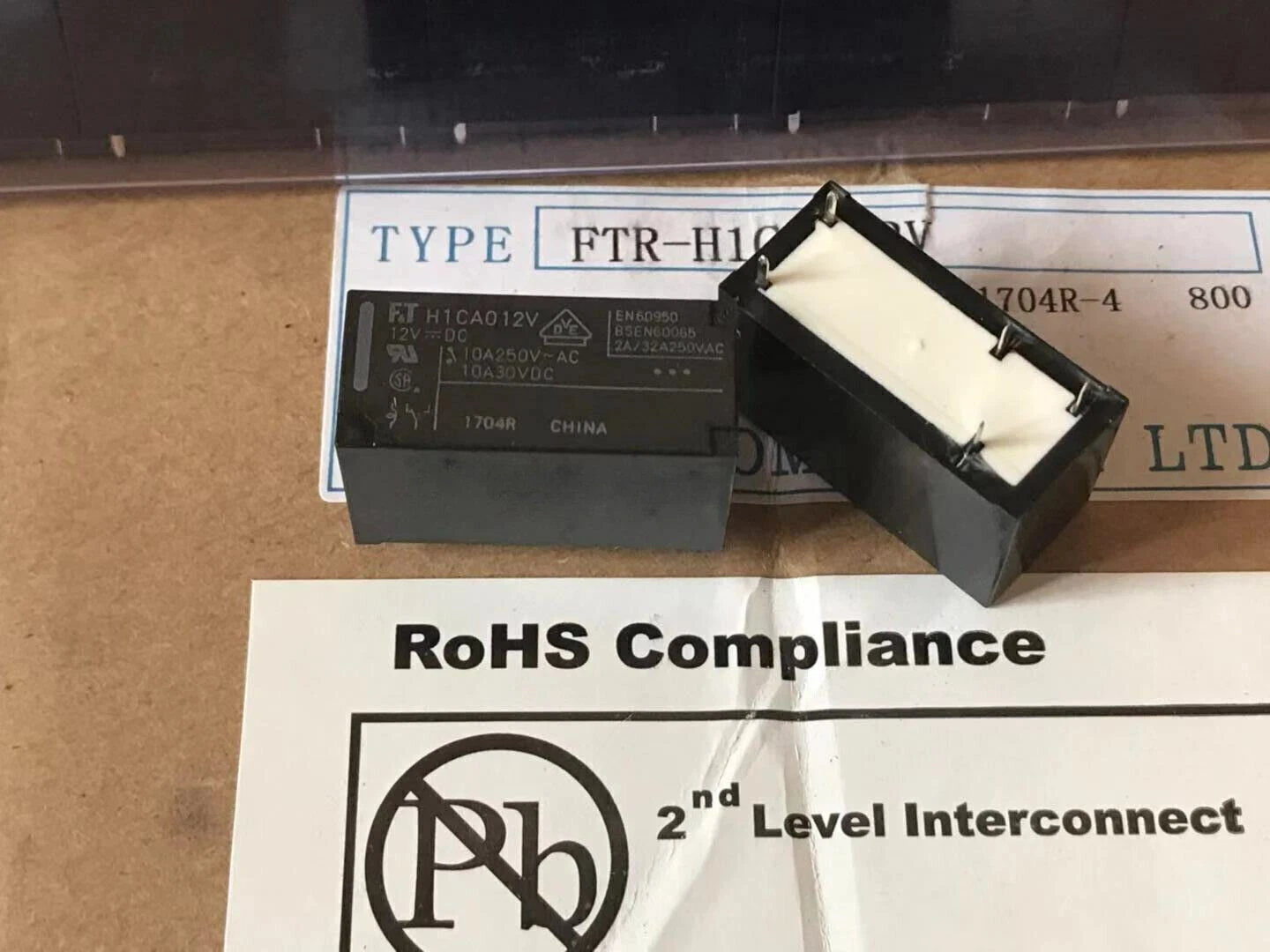 Fujitsu FTR-H1CA012V H1CA012V Electromechanical Relay 10A 250VAC 5 Pins x 10pcs | eBay