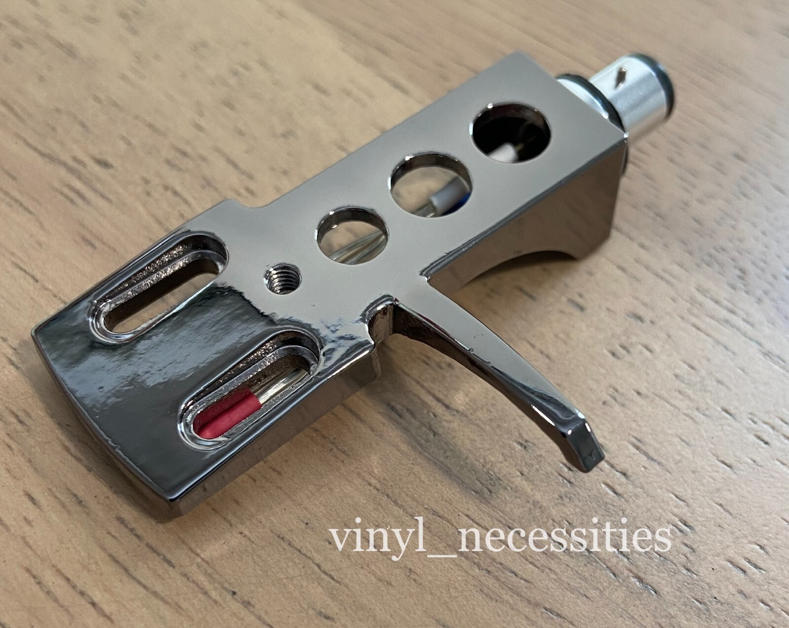 Technics Style Shiny Titanium Headshell w/ 7N OFC Silver Lead Wires!