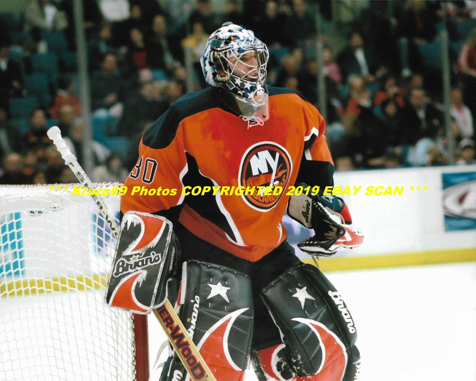 GARTH SNOW Defends NET Up CLOSE 8x10 Photo NEW YORK ISLANDERS Star ...