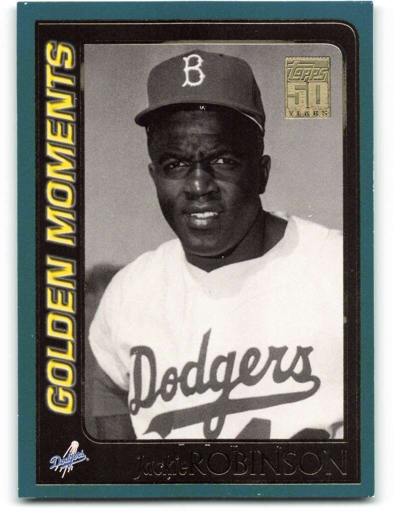 2001 Topps #783 Jackie Robinson Brooklyn Dodgers Baseball Card NM-MT GM ...
