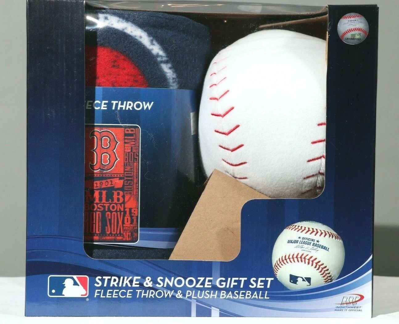 MLB Boston Red Sox Fleece Throw and Plush Baseball Gift Set New in Box ...
