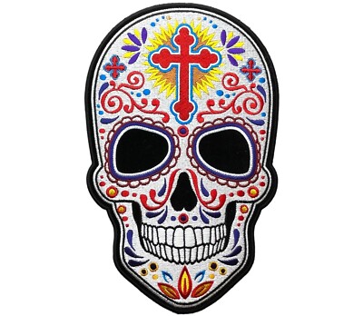 Sugar Skull Christian Cross Back Patch 6x10 inch IVlastone LD15 | eBay