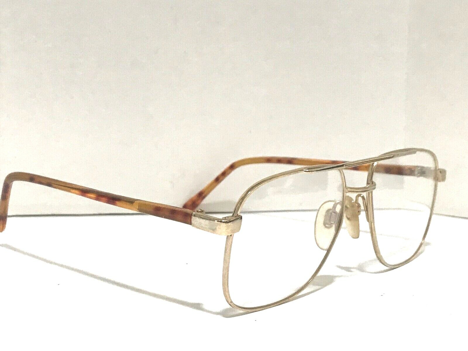 GALLERY KENMARK 53mm SQUARE GOLD METAL MEN'S EYEGLASSES OPHTHALMIC ...